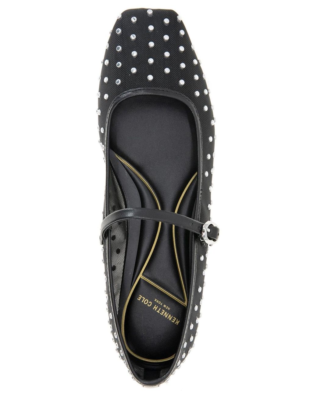 Kenneth Cole Jasper Mesh Mary Jane Ballet Flats in Black | Lyst