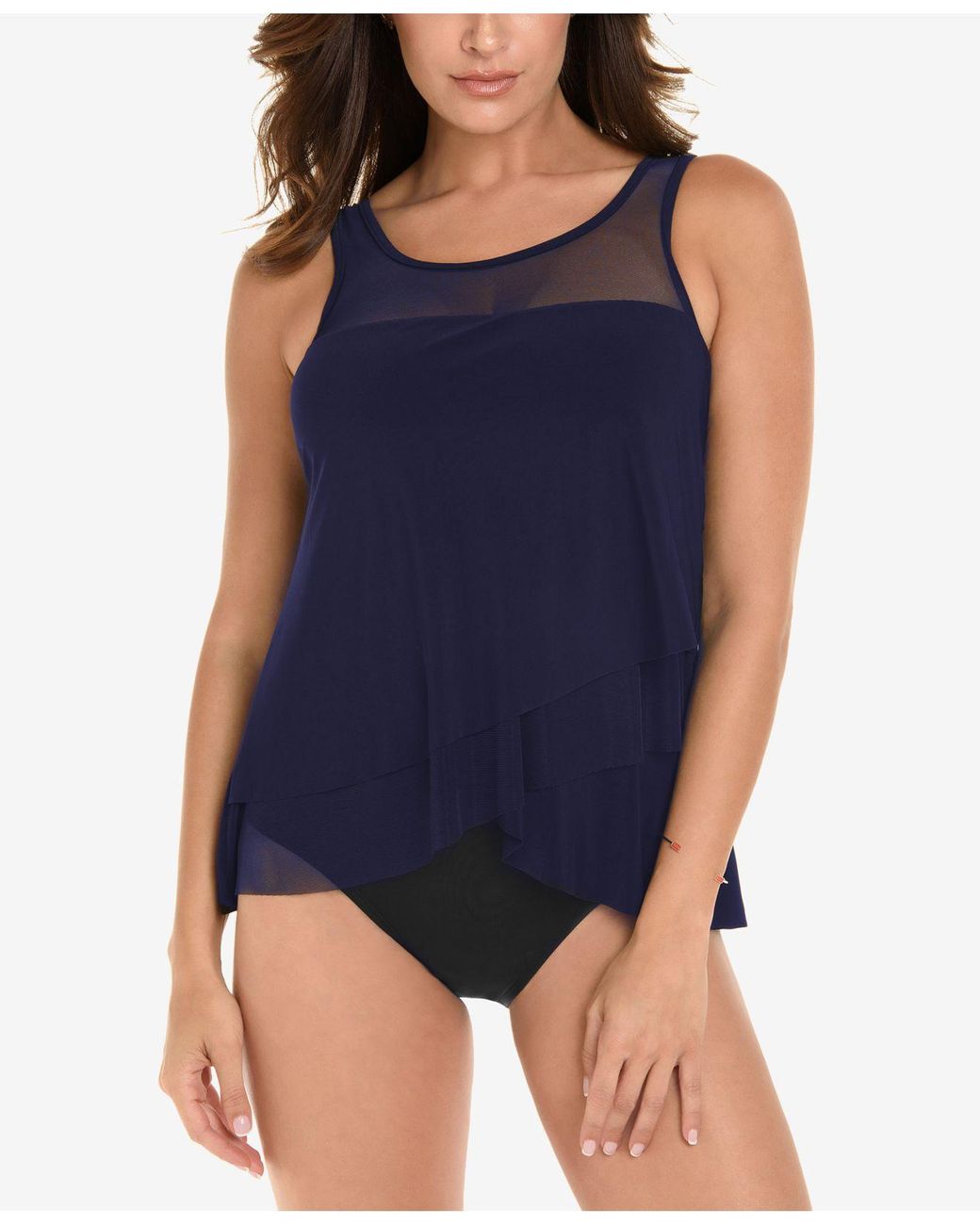 Miraclesuit Illusionists Mirage Tankini Top And Bottoms In Blue Lyst