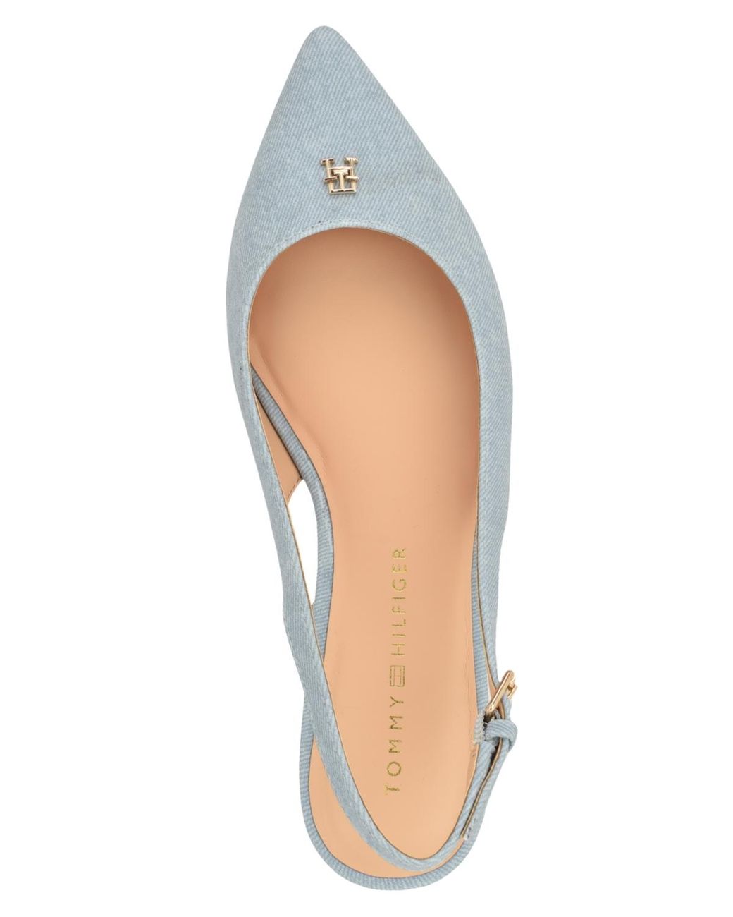 Tommy Hilfiger Velina Pointed Toe Ballet Flats in Blue | Lyst