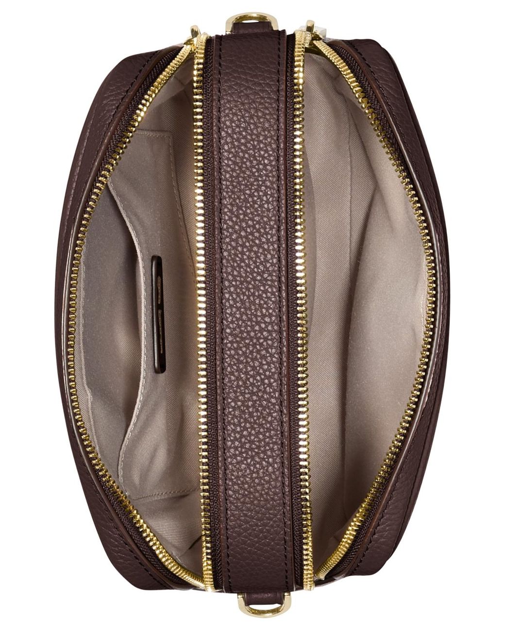 Michael Kors Bryant Medium Leather Double Zip Chain Camera Crossbody in ...