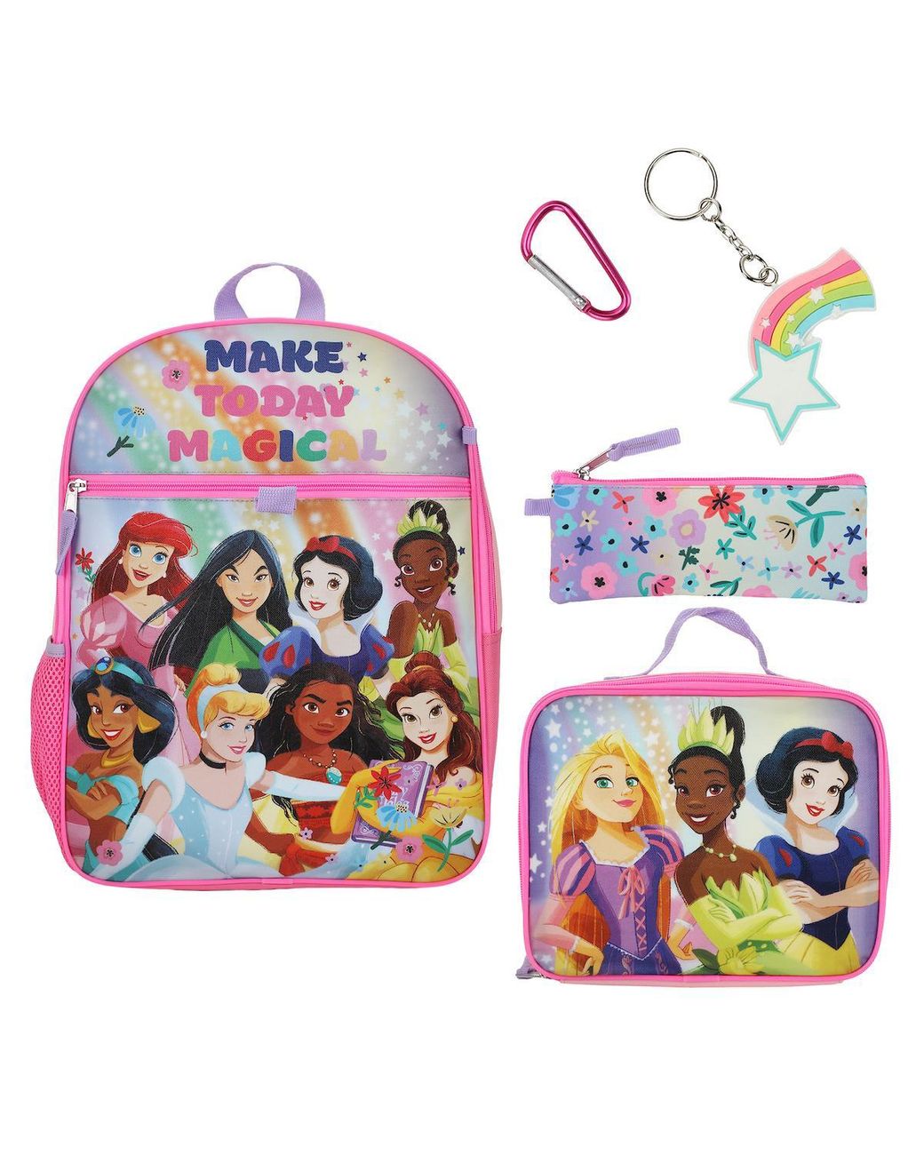 Disney Princesses "make Today Magical" 5-piece Backpack & Lunchbox Set ...