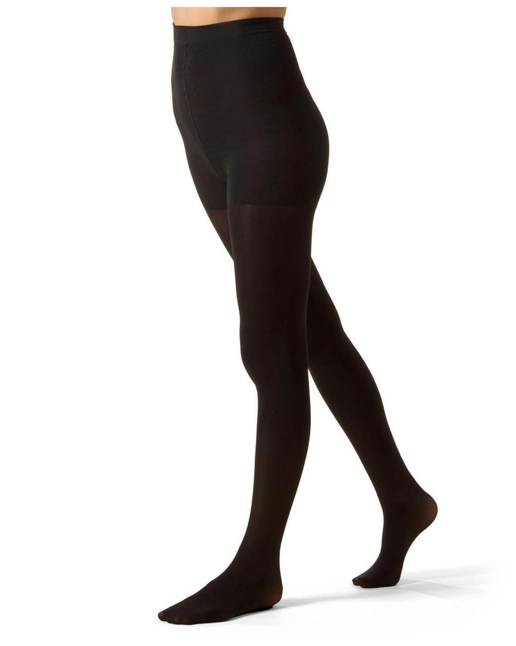 Memoi Cotton On Top Perfectly Opaque 60 Denier Tights in Black | Lyst