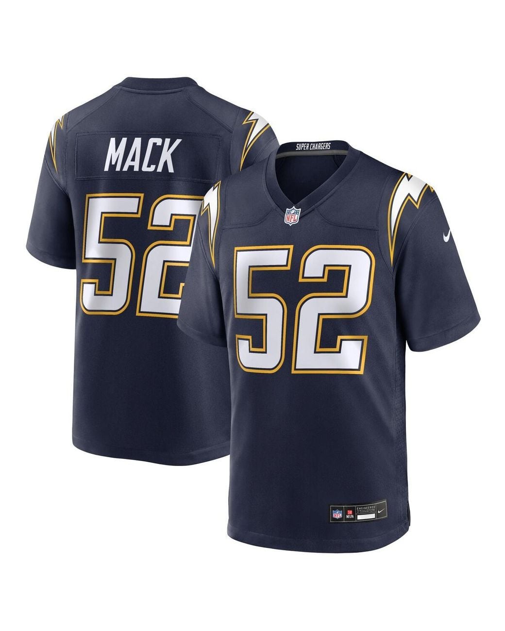 Nike Khalil Mack Los Angeles Chargers Alternate Super Chargers Game ...