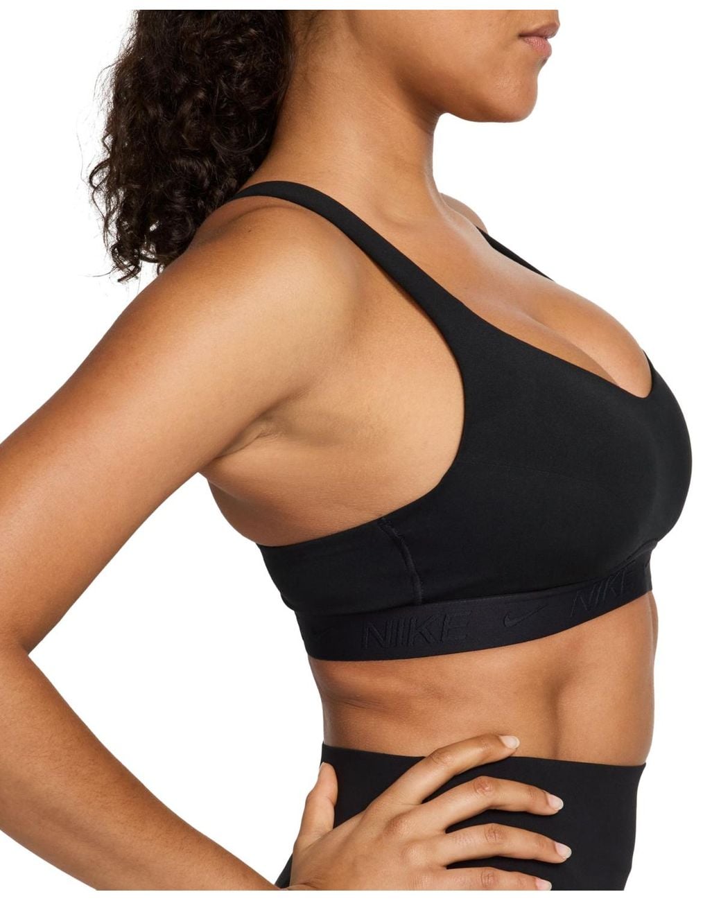 Nike Indy High Support Padded Adjustable Sports Bra in Black | Lyst