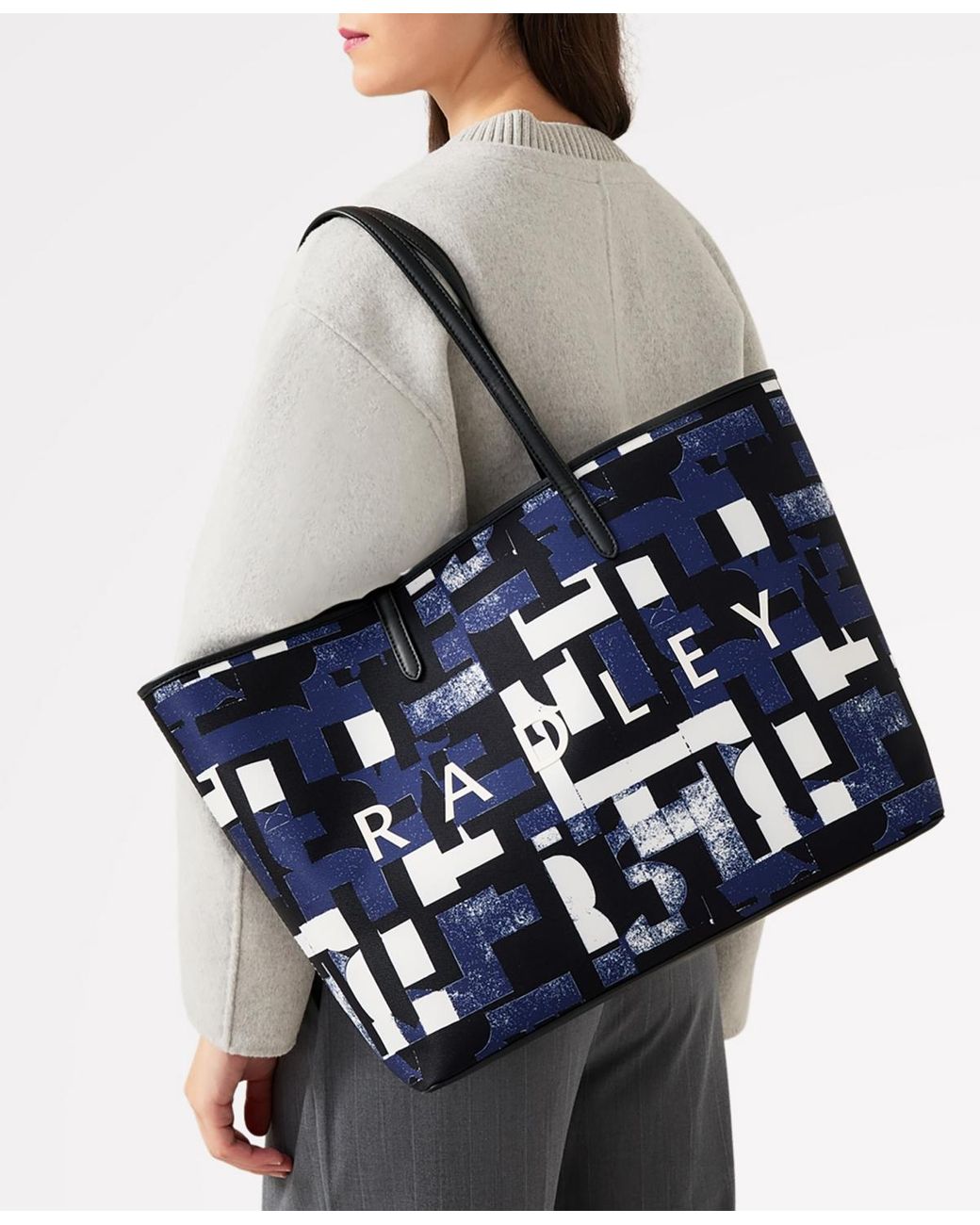Radley Southwell Gardens Abstract Geo Large Open Top Tote Bag in Blue ...