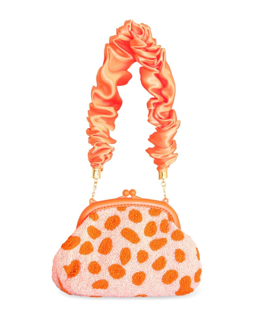 BrunnaCo Peachpuff Arnoldi Hand-beaded Clutch Bag In & Pink in Orange ...