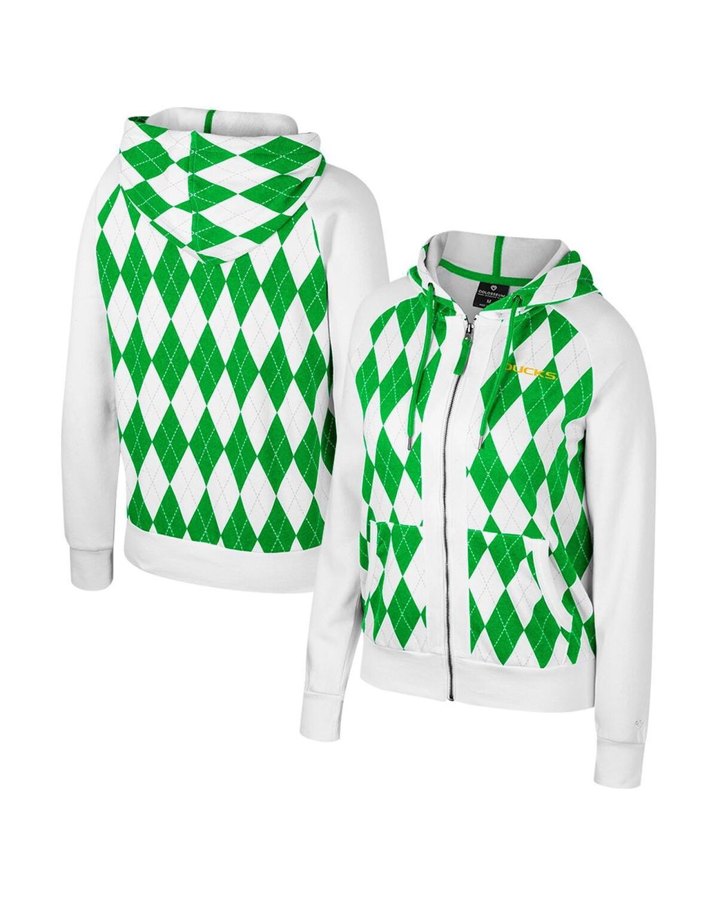 Colosseum Athletics Oregon Ducks The Dealio Argyle Full-zip Jacket in ...