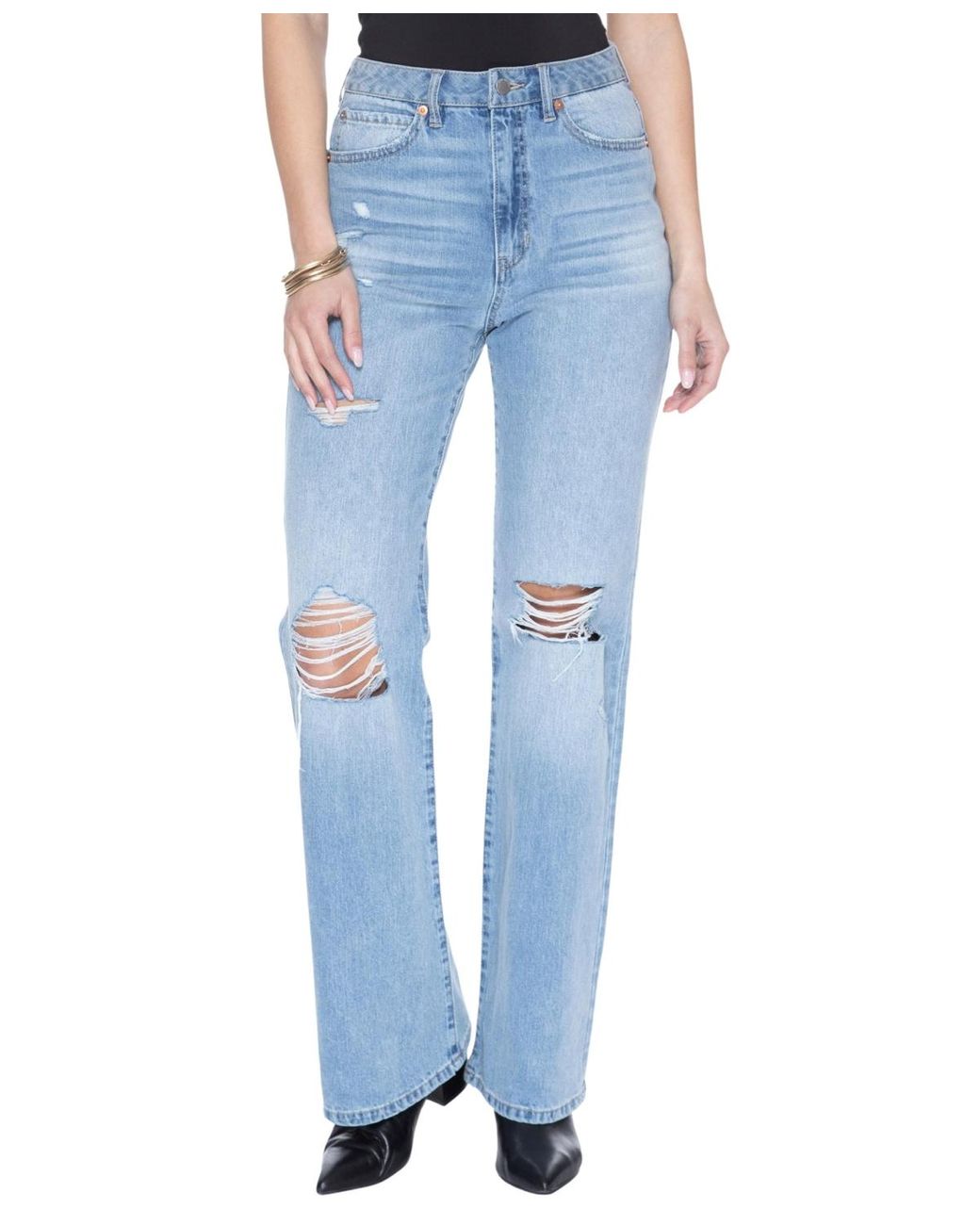 Blue Revival Flex Back Skyscraper Wide Leg Jeans in Blue | Lyst