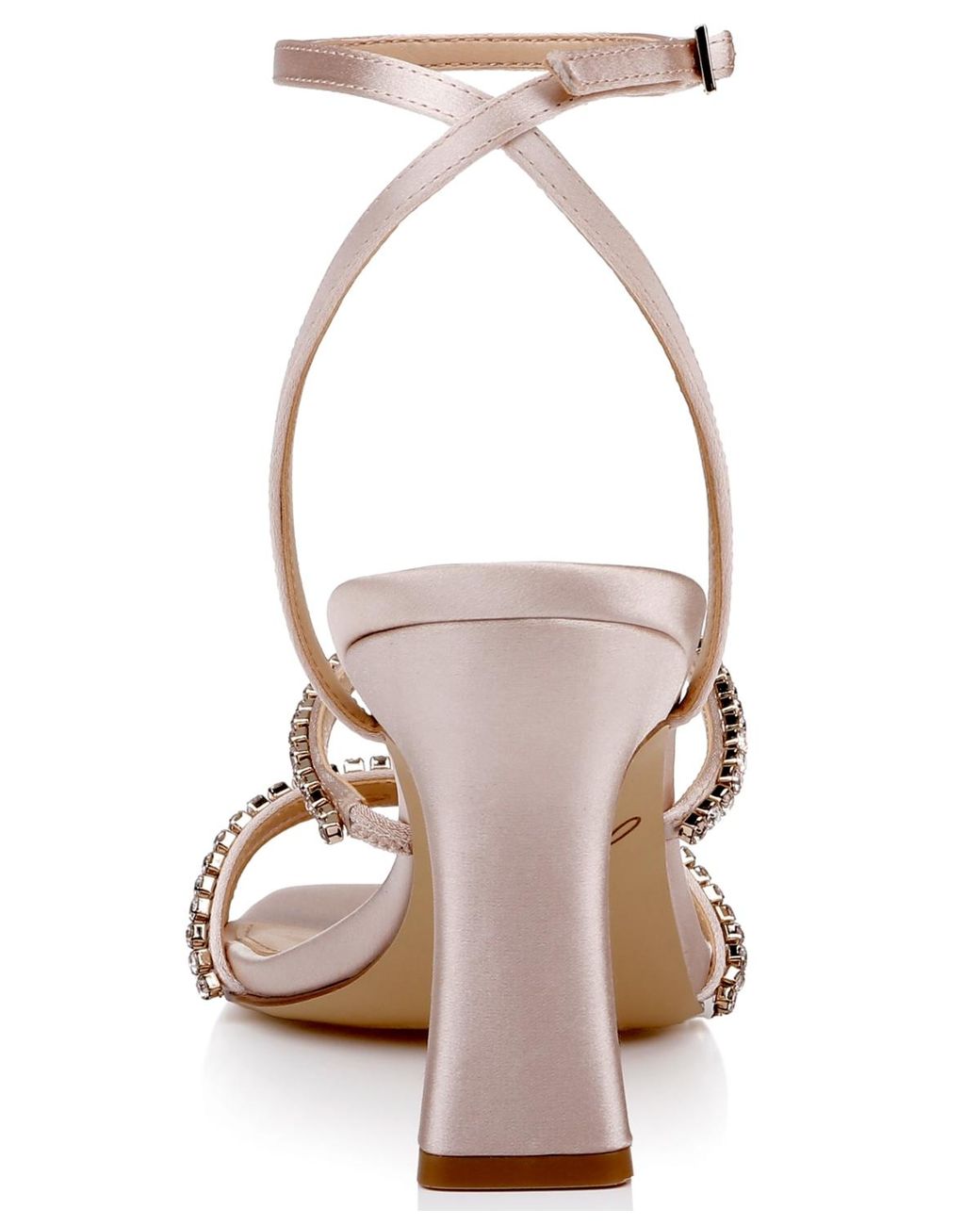 Badgley Mischka Paulette Square Toe Dress Sandals in White | Lyst