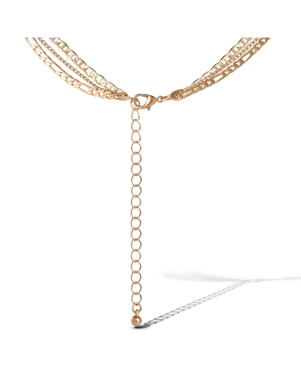 Jessica Simpson Layered Cross & Gem Necklace in White | Lyst