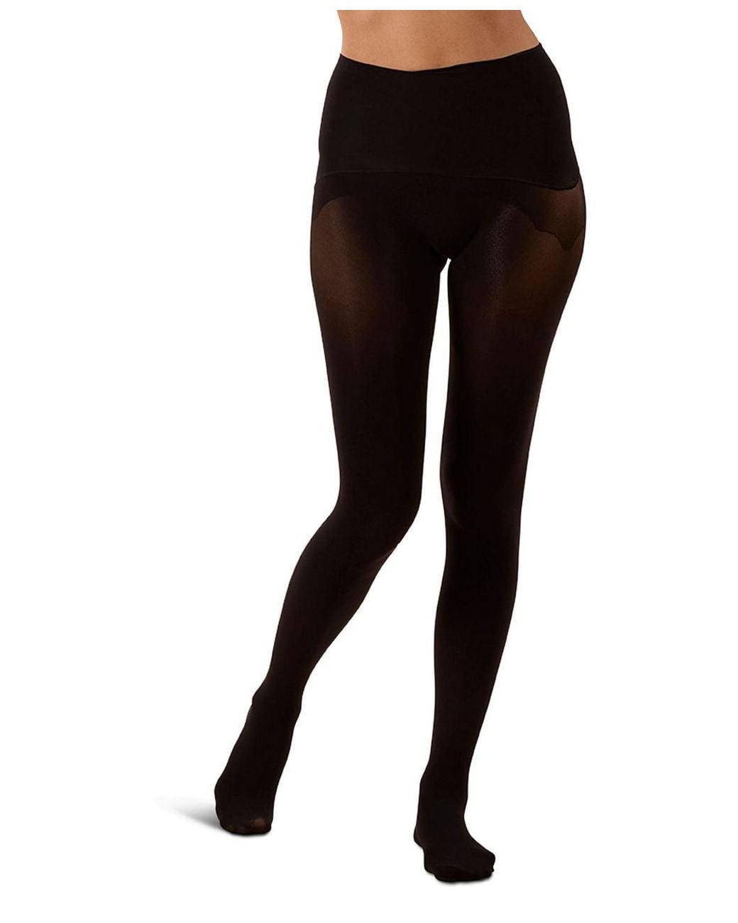Memoi Perfectly Opaque Seamless Top 60 Denier Tights in Black | Lyst