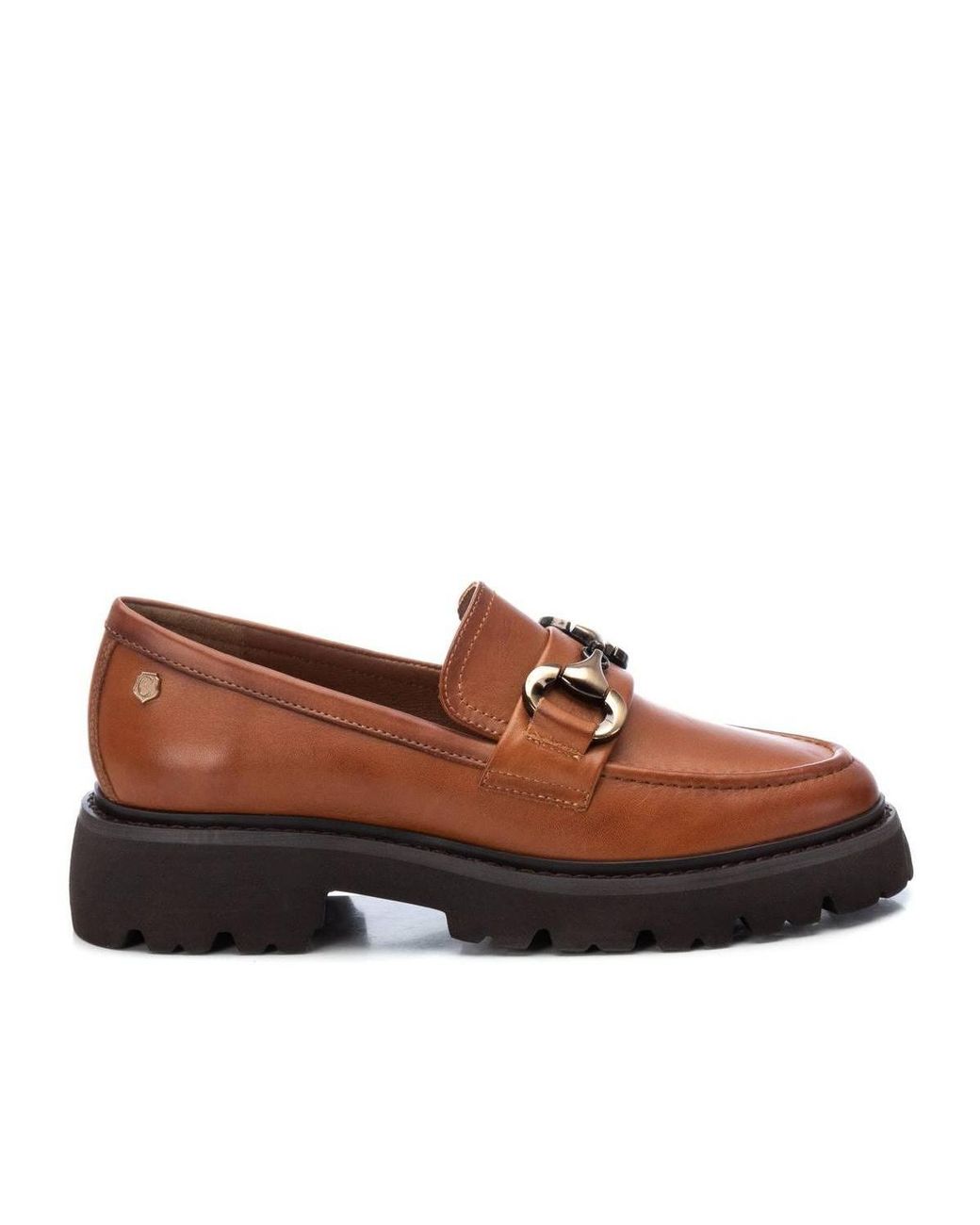 Xti Carmela Leather Collection Moccasins By in Brown | Lyst