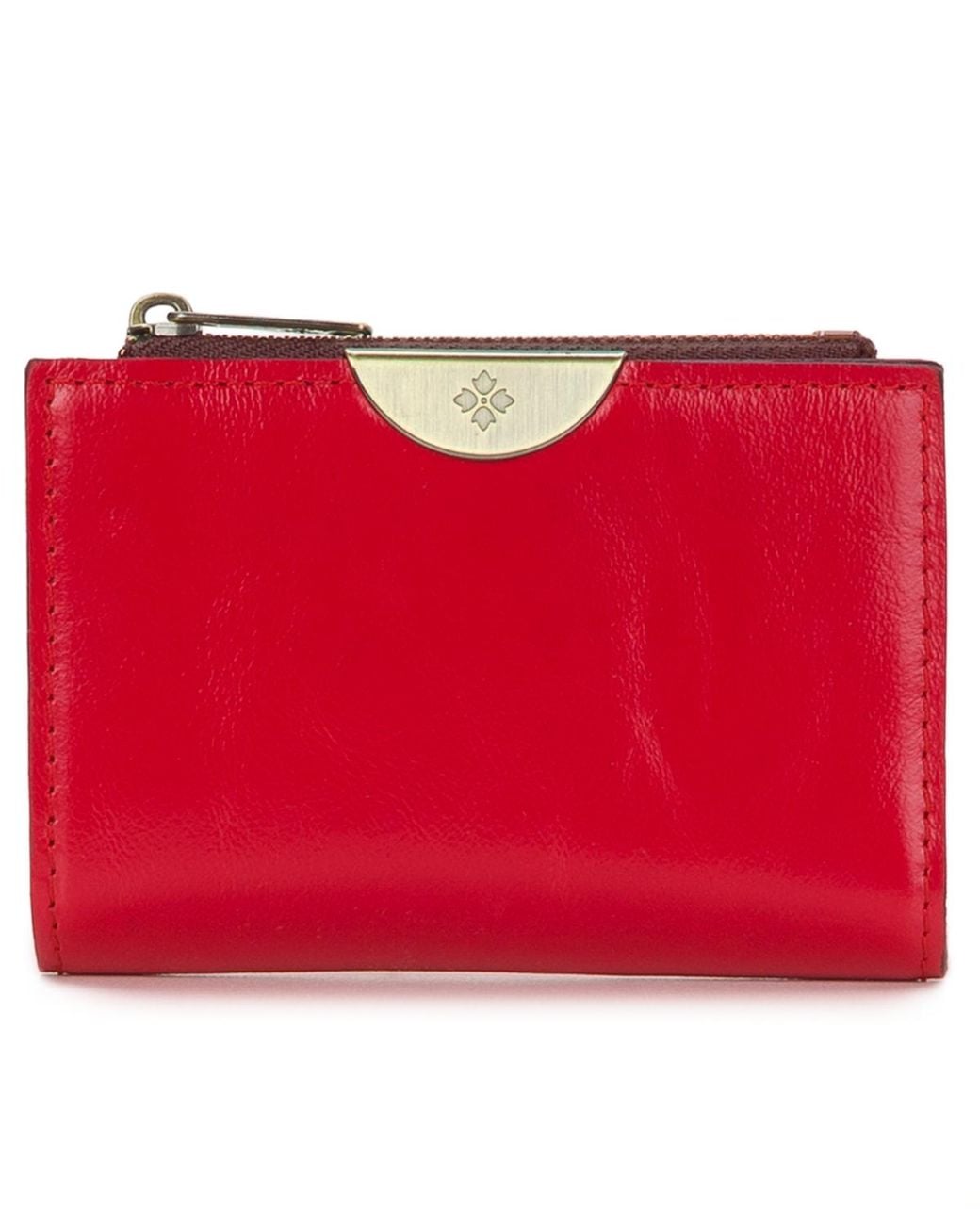 Patricia Nash Busalla Leather Bifold Zipper Wallet in Red | Lyst