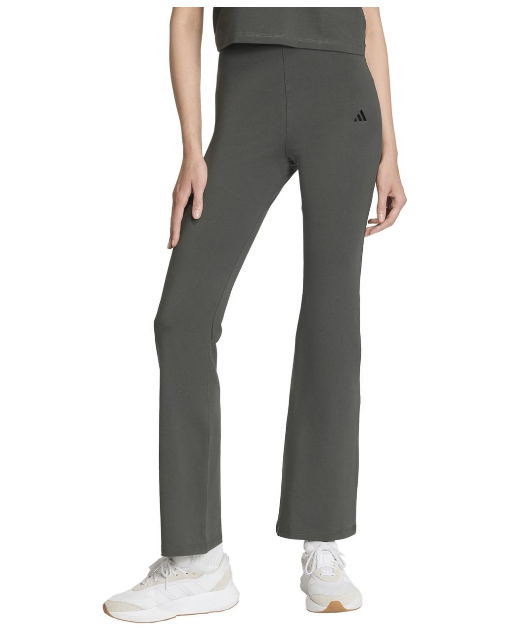 adidas Essentials Small Logo Flared leggings in Black | Lyst