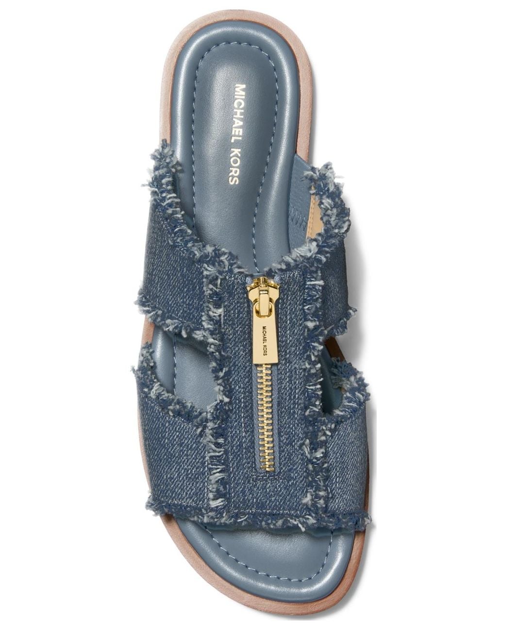 Michael Kors Berkley Flat Heel Sandals in Blue | Lyst