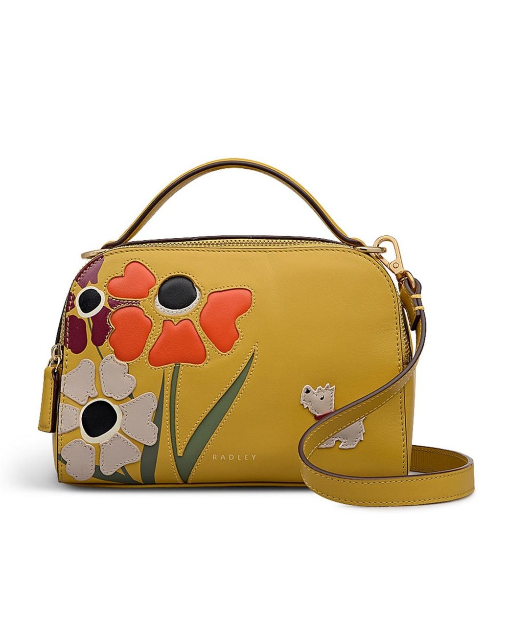 Radley Floribunda Mini Zip Top Crossbody Bag in Metallic | Lyst
