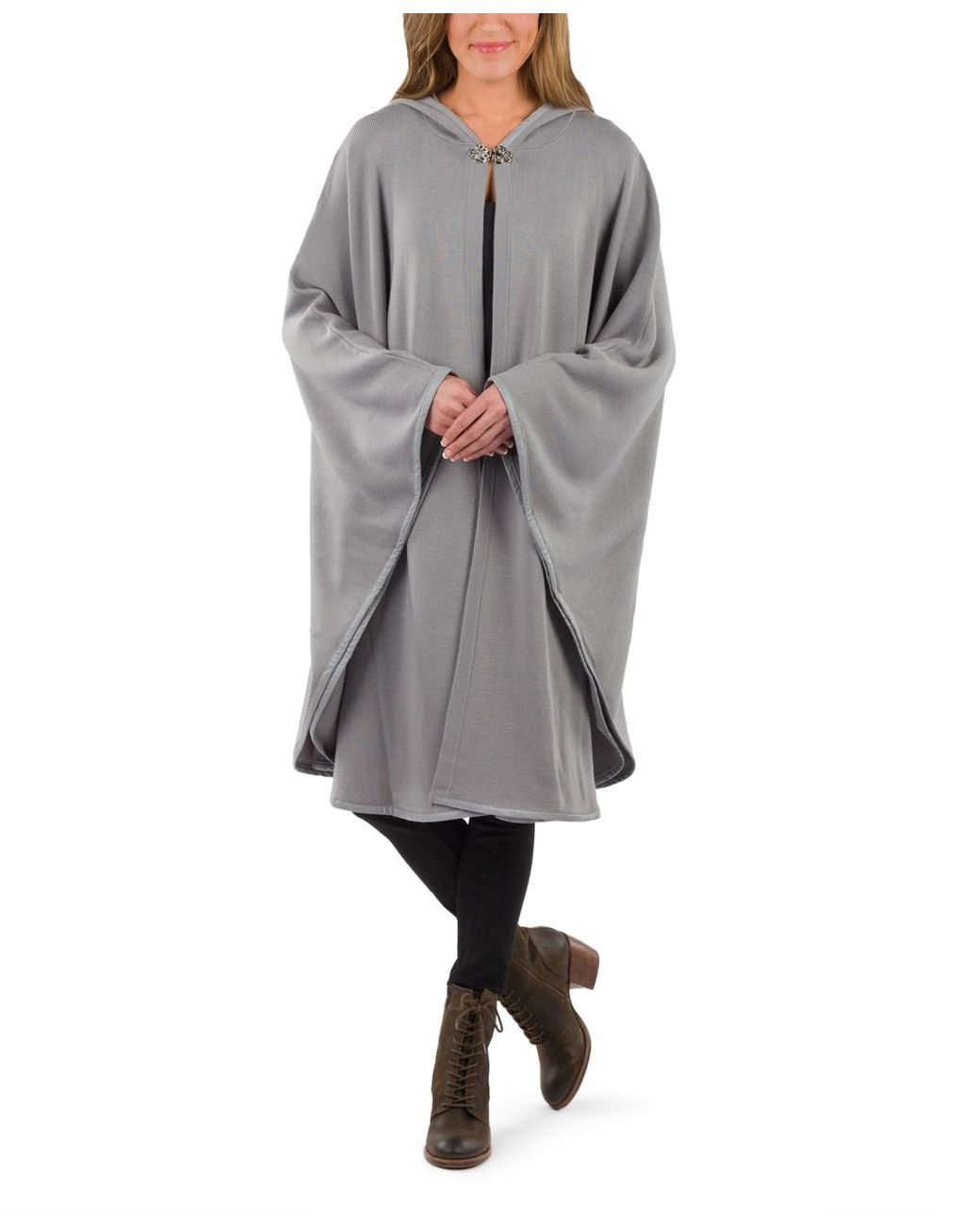 Patricia Nash Hooded Cape in Gray | Lyst