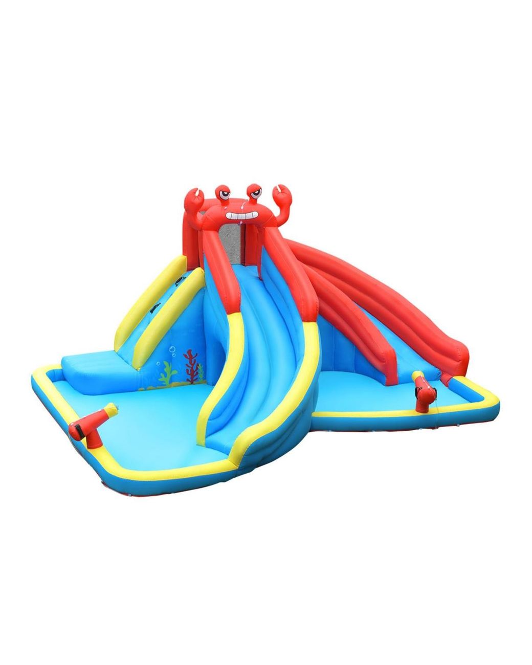 Slickblue Inflatable Water Slide Crab Dual Slide Bounce House Fun ...