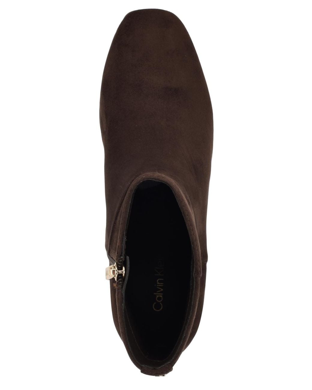 Calvin Klein Parry Block Heel Ankle Booties in Brown | Lyst