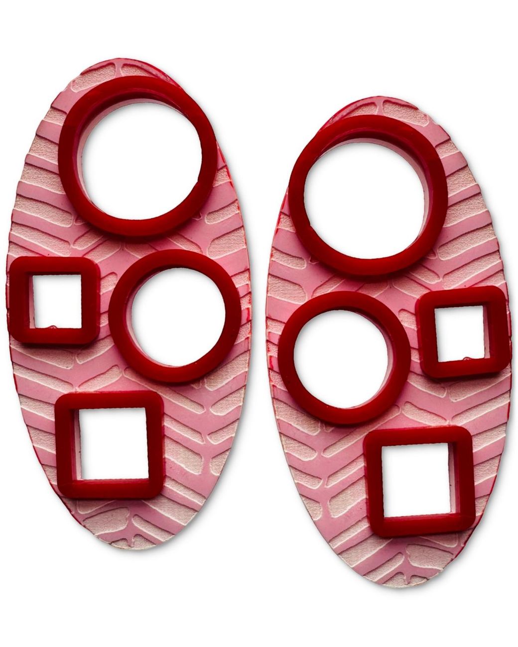 Swanky Designs Willow Stud Shapes Earrings in Red | Lyst