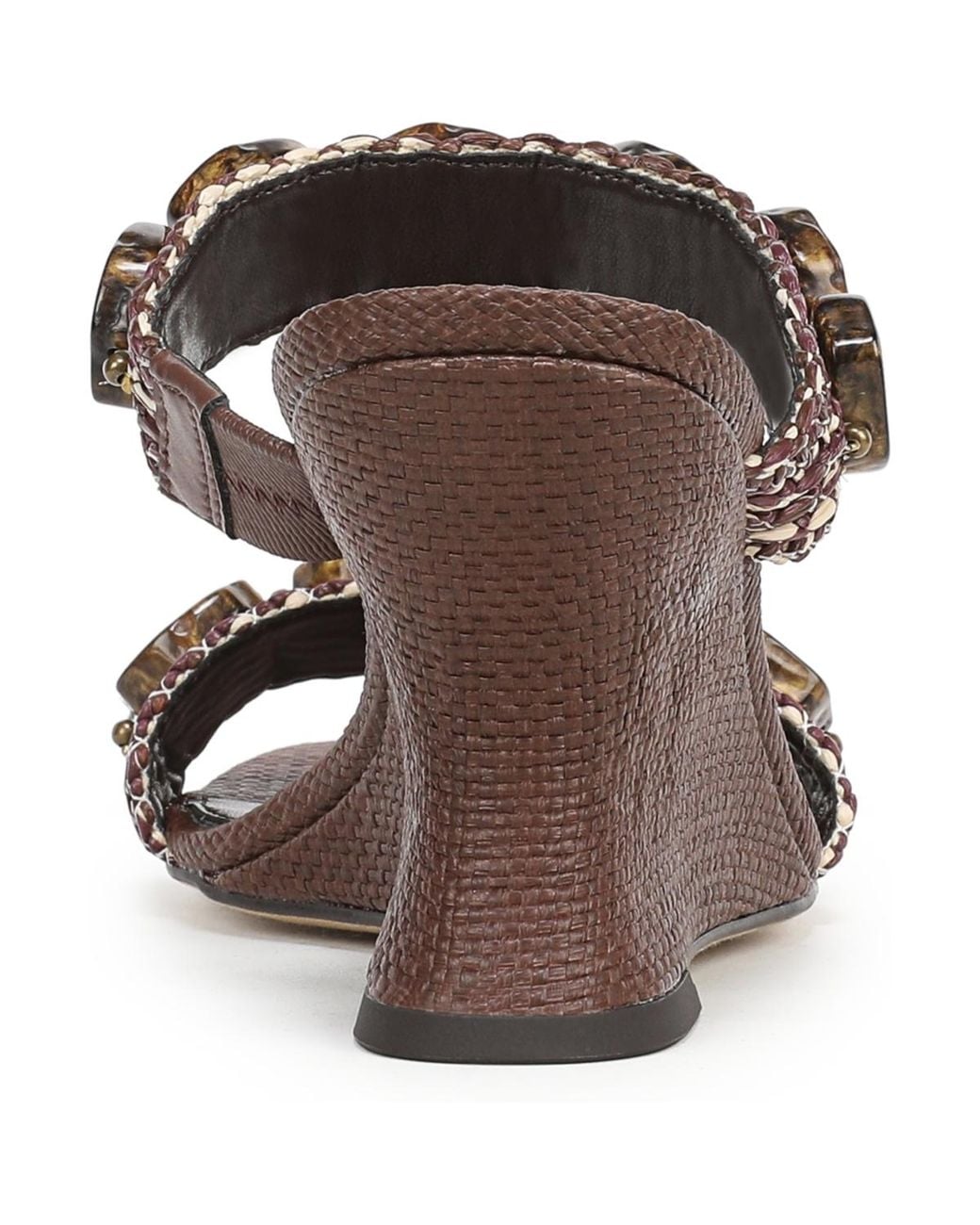 Sam Edelman Dante Stone Slide Wedge Sandals in Brown | Lyst
