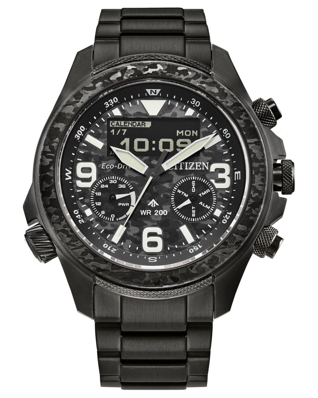 Citizen Eco-drive Chronograph Promaster Land Gray-tone Stainless Steel ...