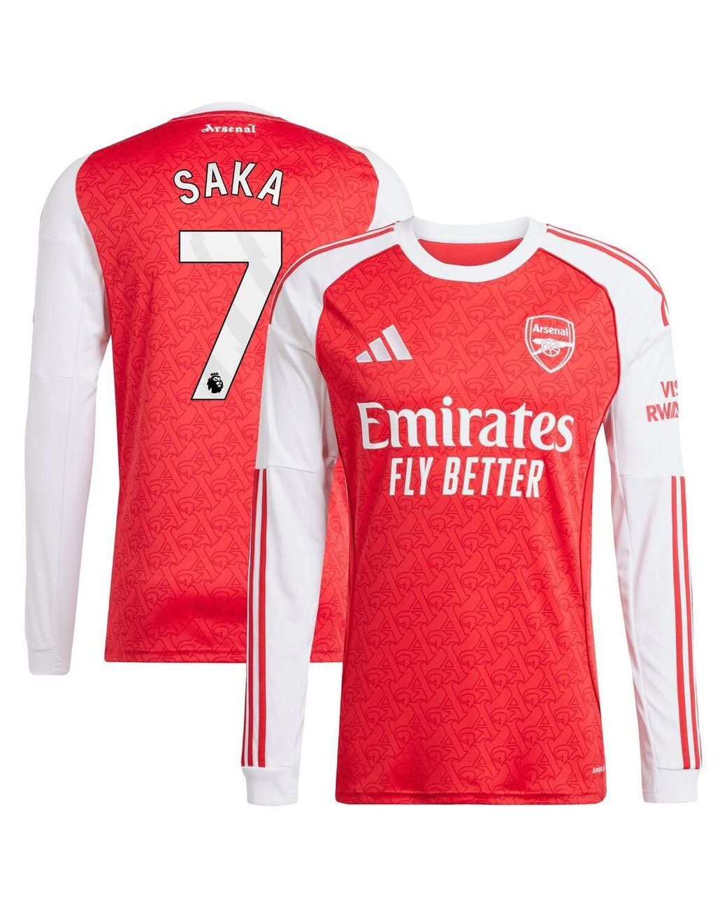adidas Bukayo Saka Arsenal 2025/26 Home Replica Long Sleeve Player ...