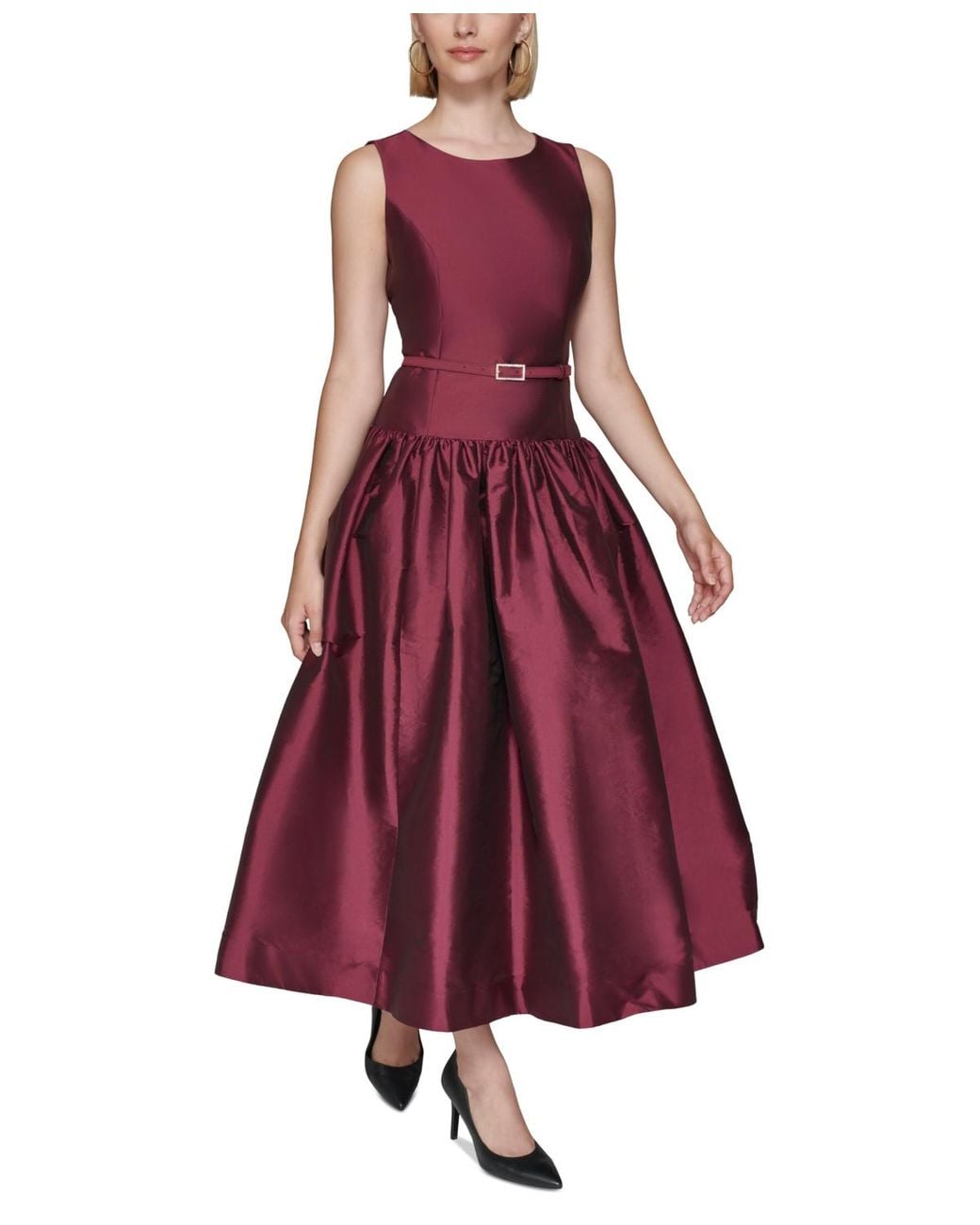 KARL LAGERFELD Taffeta Drop-waist Ball Gown in Purple | Lyst