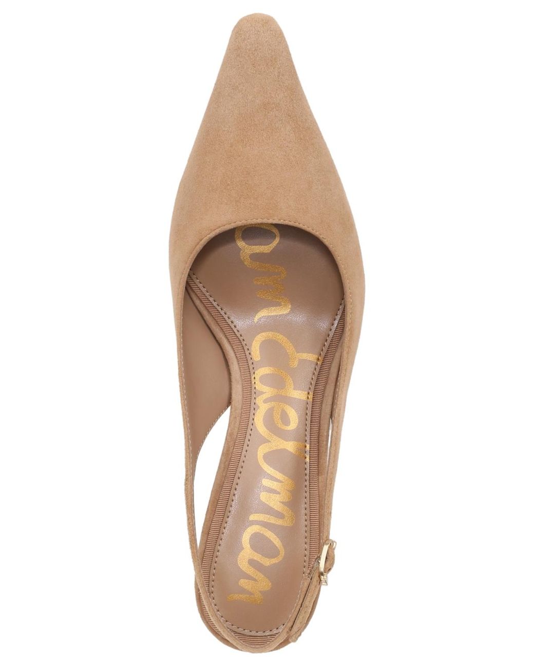 Sam Edelman Bianka Slingback Kitten-heel Pumps in Natural | Lyst