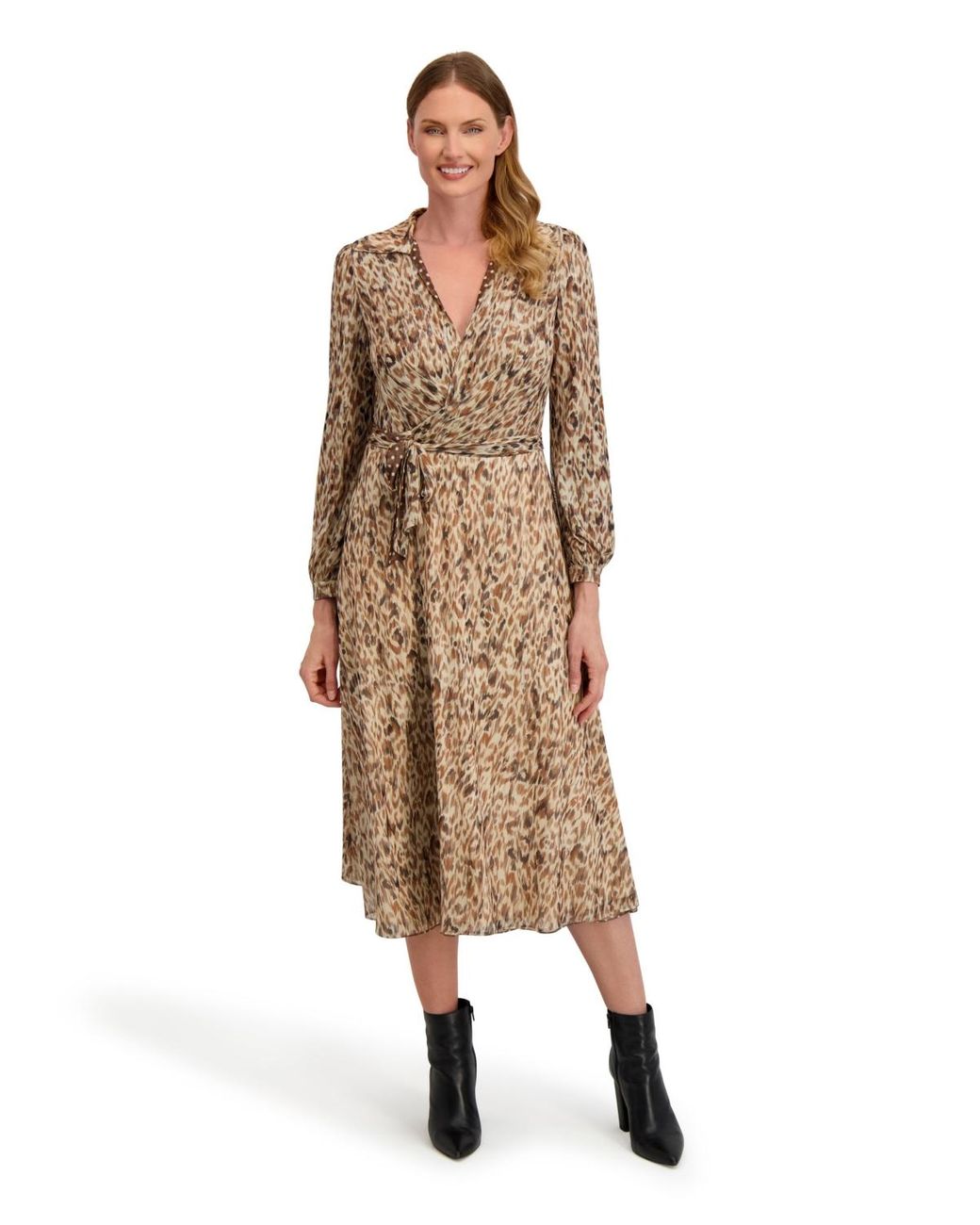 Laundry by Shelli Segal Angela Long Sleeve Reversible Wrap Dress in ...