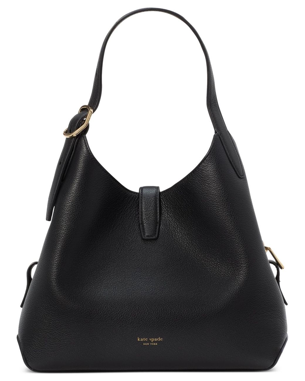 Kate Spade Deco Medium Pebbled Leather Crossbody Tote Bag in Black | Lyst