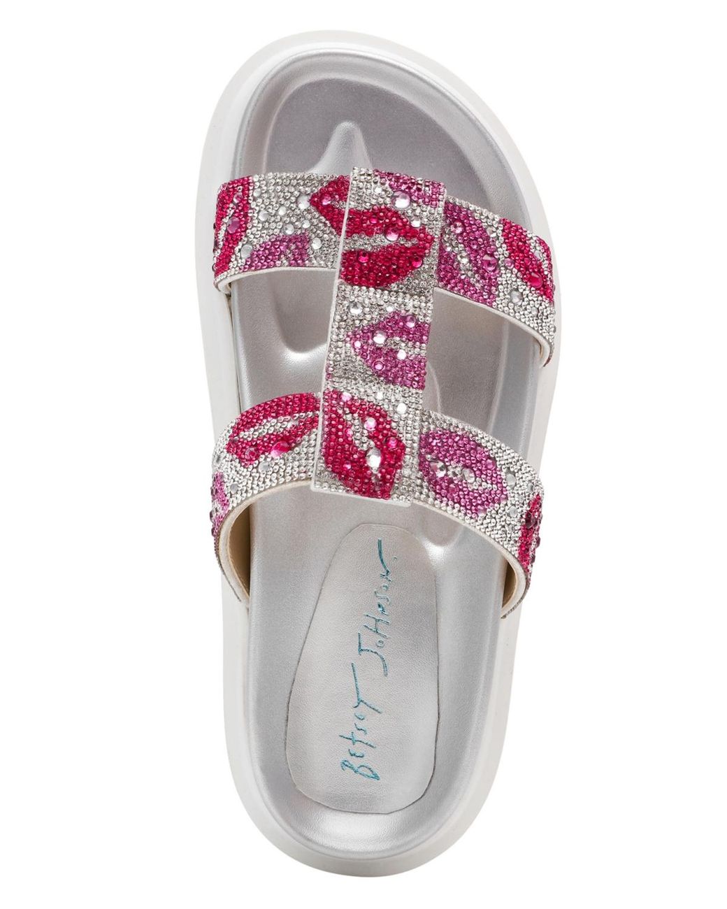 Betsey Johnson Billy Slip-on Platform Sandals in Pink | Lyst