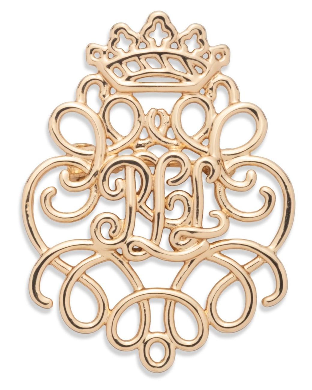 Ralph Lauren Tone Polished Scroll Pin in Metallic | Lyst