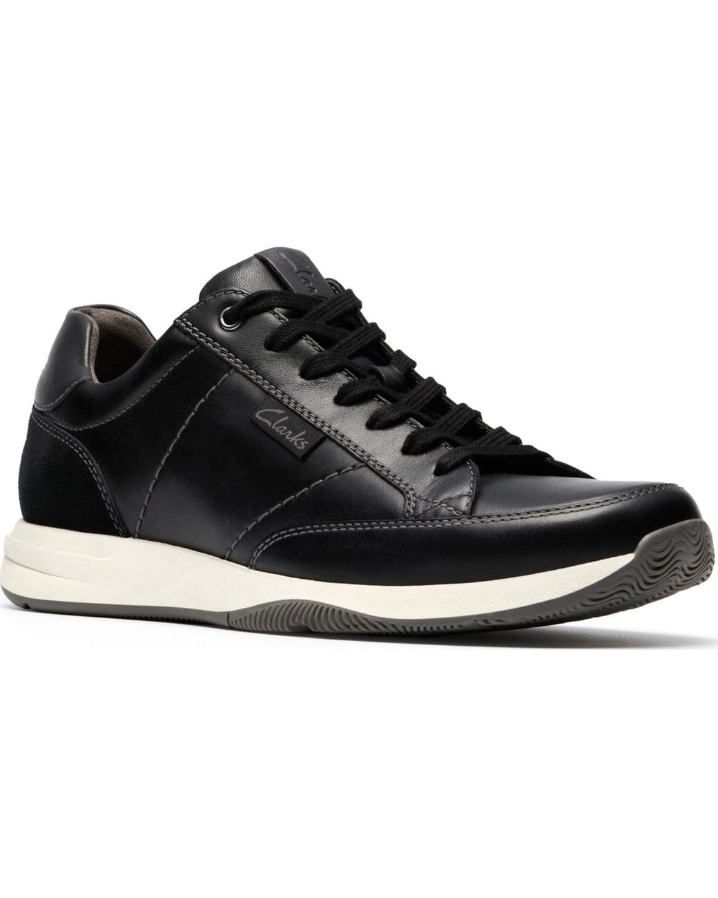 Clarks Townview Lace Trainers in Black for Men | Lyst