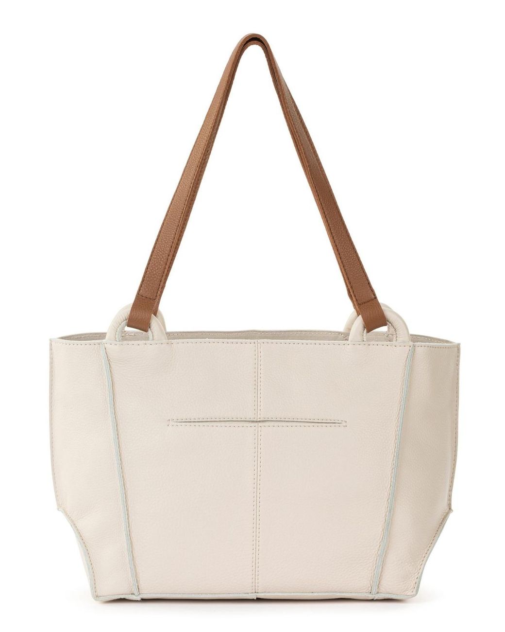 The Sak Los Feliz Leather Zipper Satchel Bag in Natural | Lyst