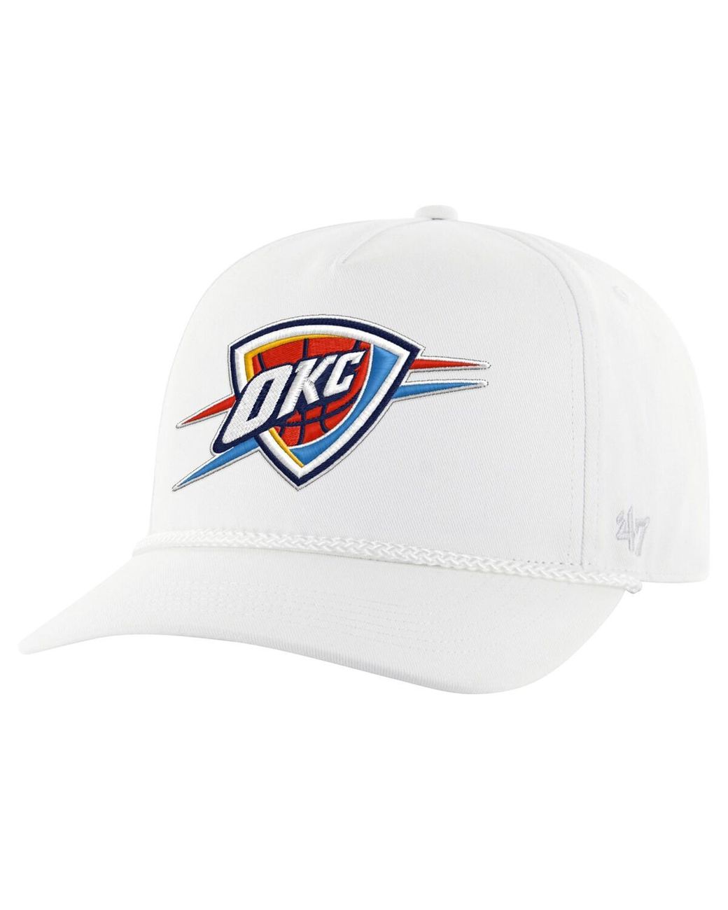 '47 Oklahoma City Thunder Core Logo Rope Hitch Adjustable Hat in White ...