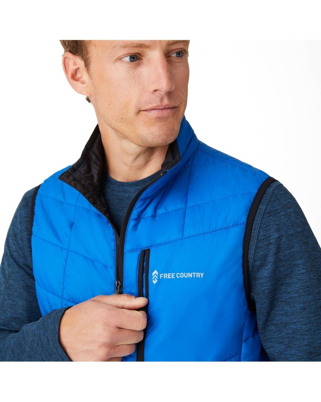 Free Country Freecycle Stimson Puffer Vest in Blue for Men | Lyst