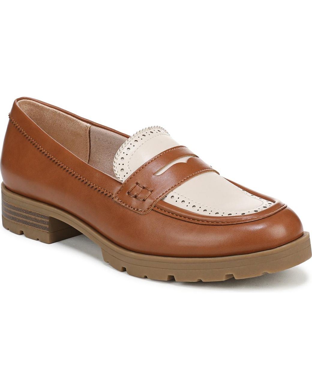 LifeStride London 3 Lug Sole Penny Loafers in Brown | Lyst