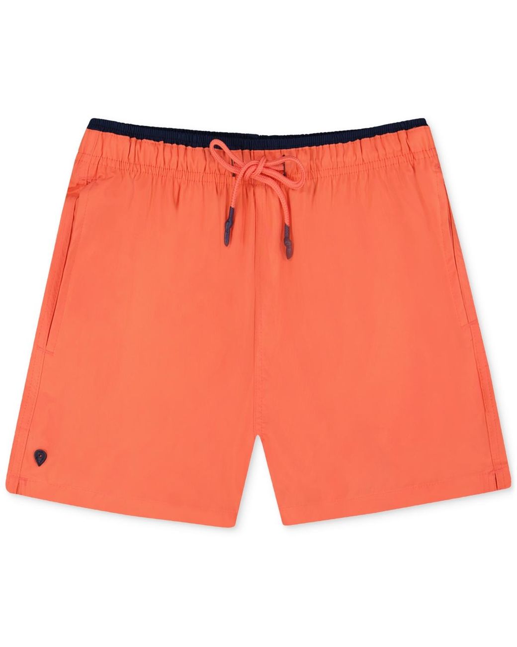 Sunset and Vine Solid Woven Swim Trunks in Orange for Men | Lyst