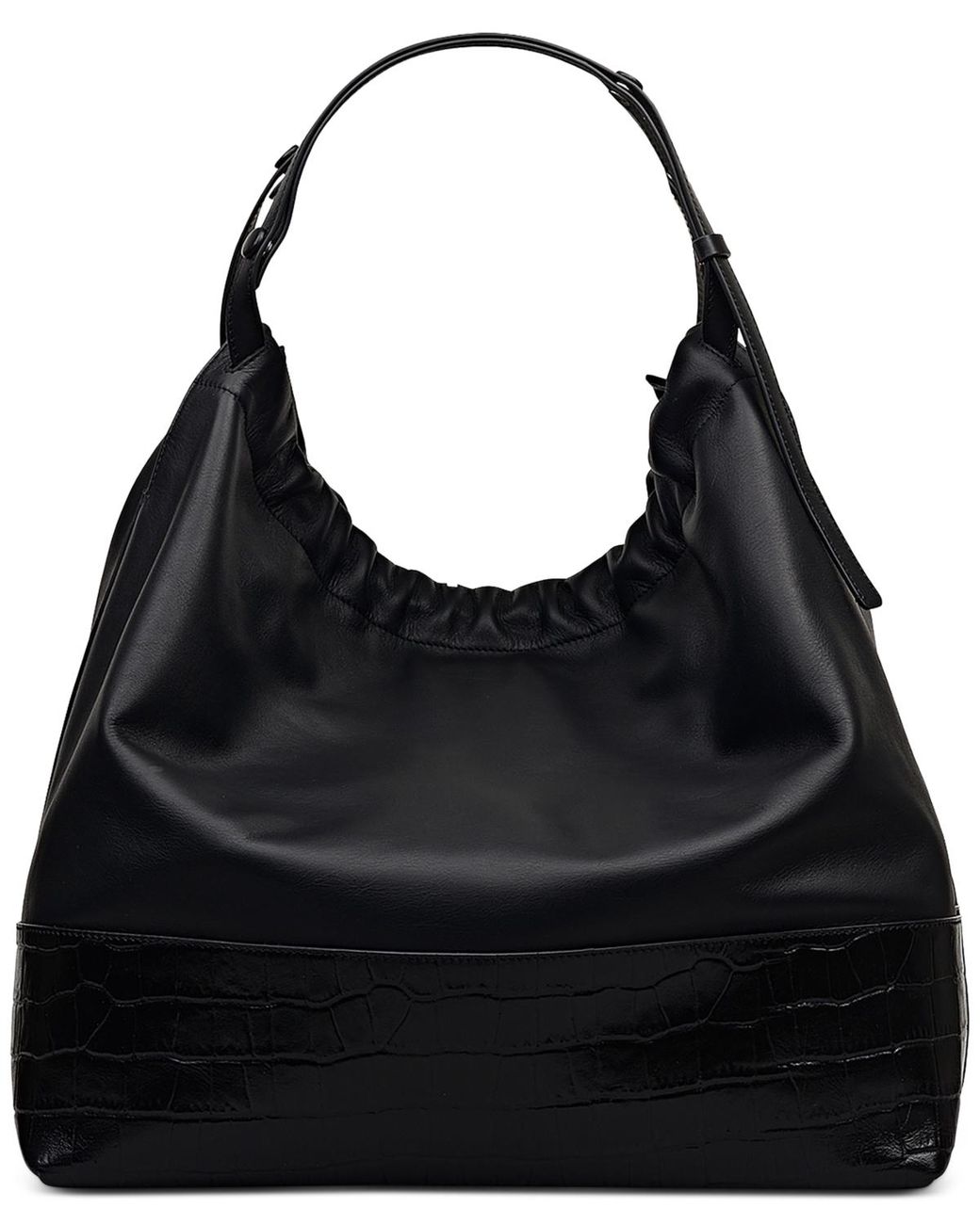 Radley The Portobello Large Leather Drawstring Shoulder Bag in Black | Lyst
