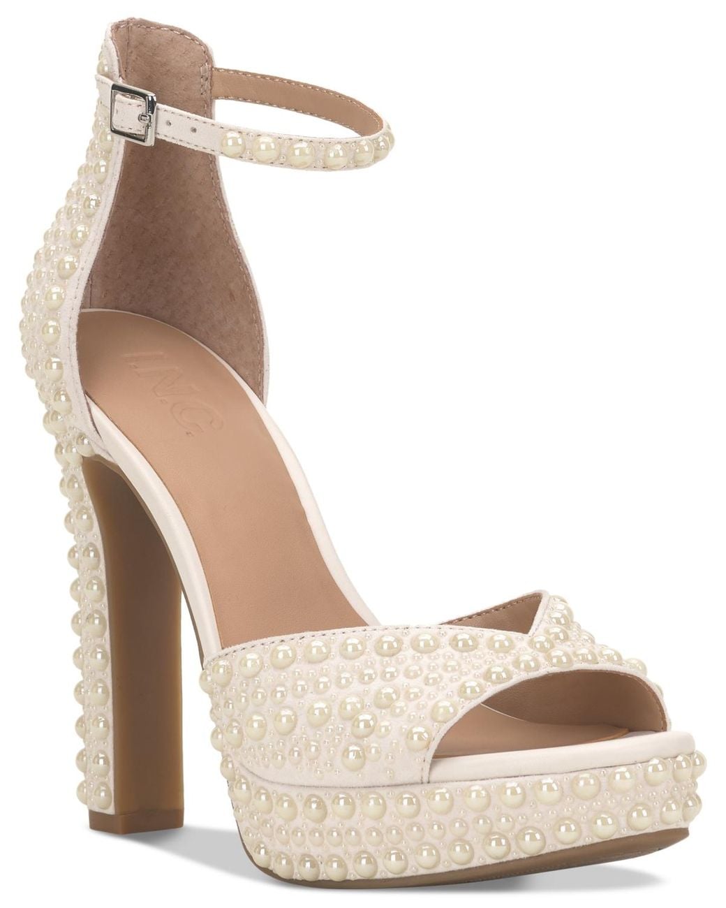 INC International Concepts Ninel Platform Sandals in Metallic | Lyst