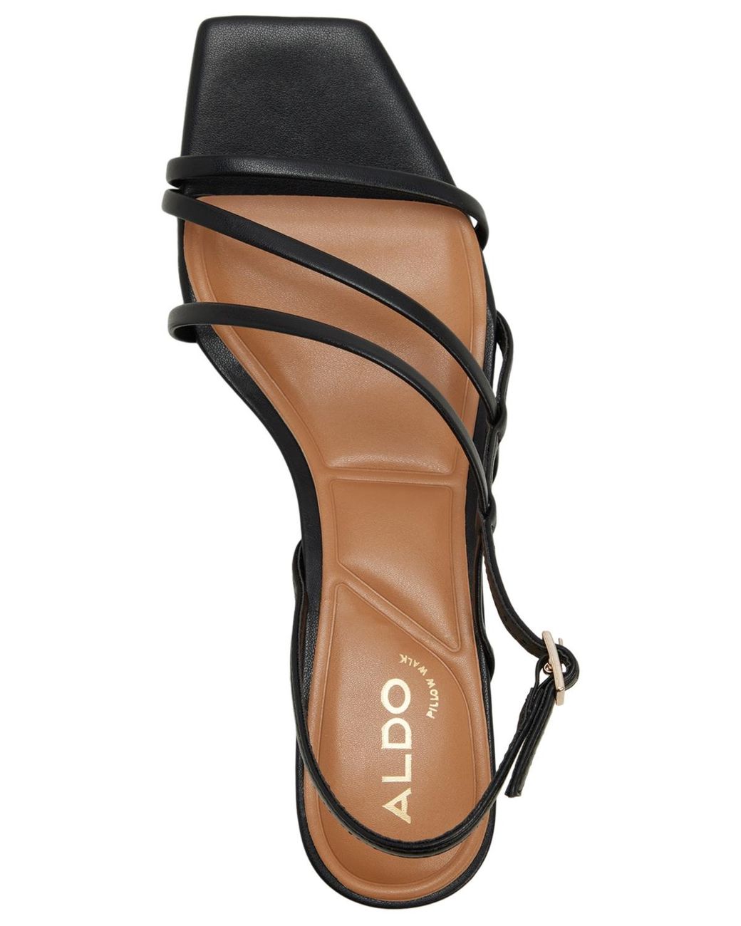 ALDO Maegann Strappy Block Heel Dress Sandals in Metallic | Lyst