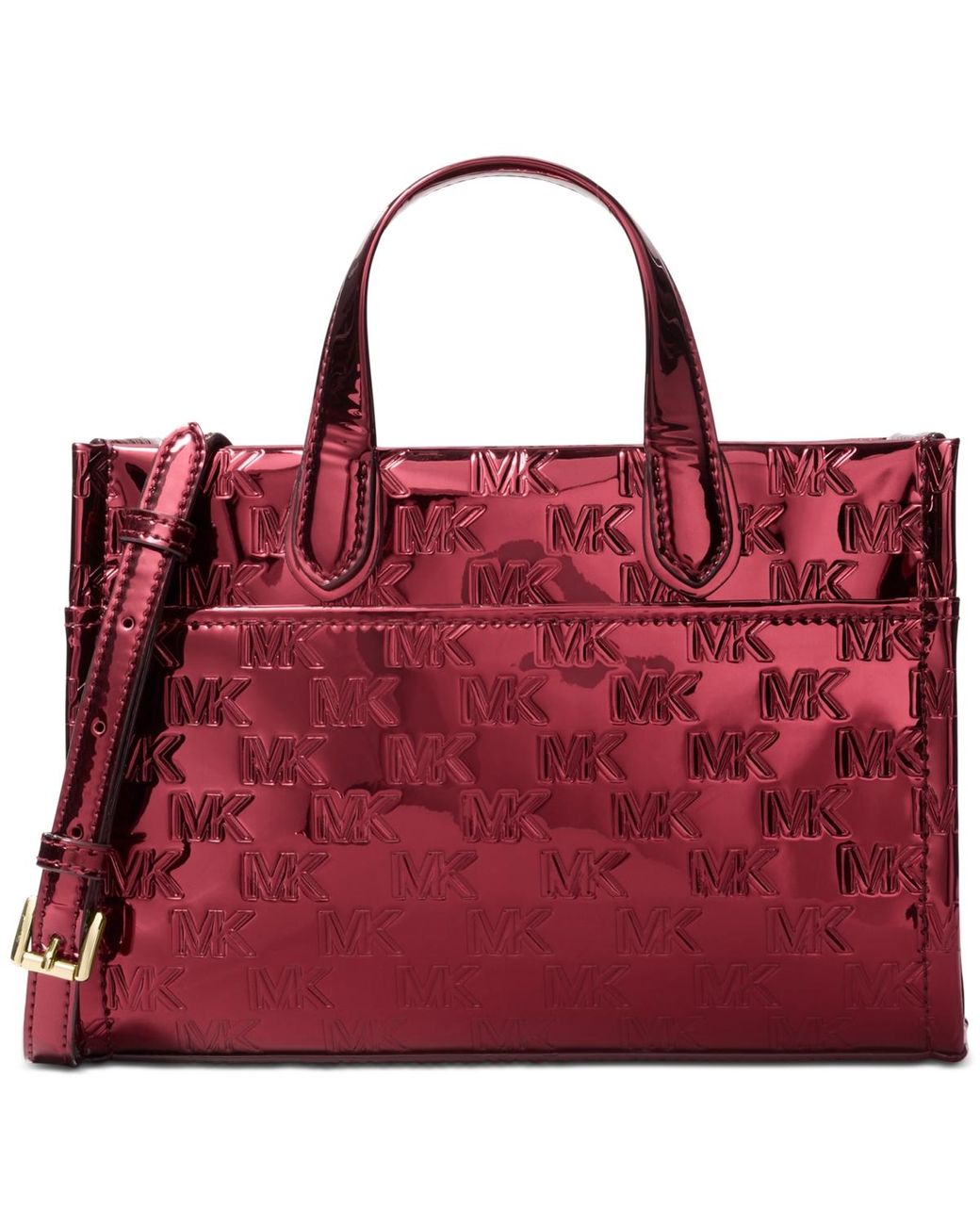 Michael Kors Michale Gigi Small East West Messenger in Red | Lyst