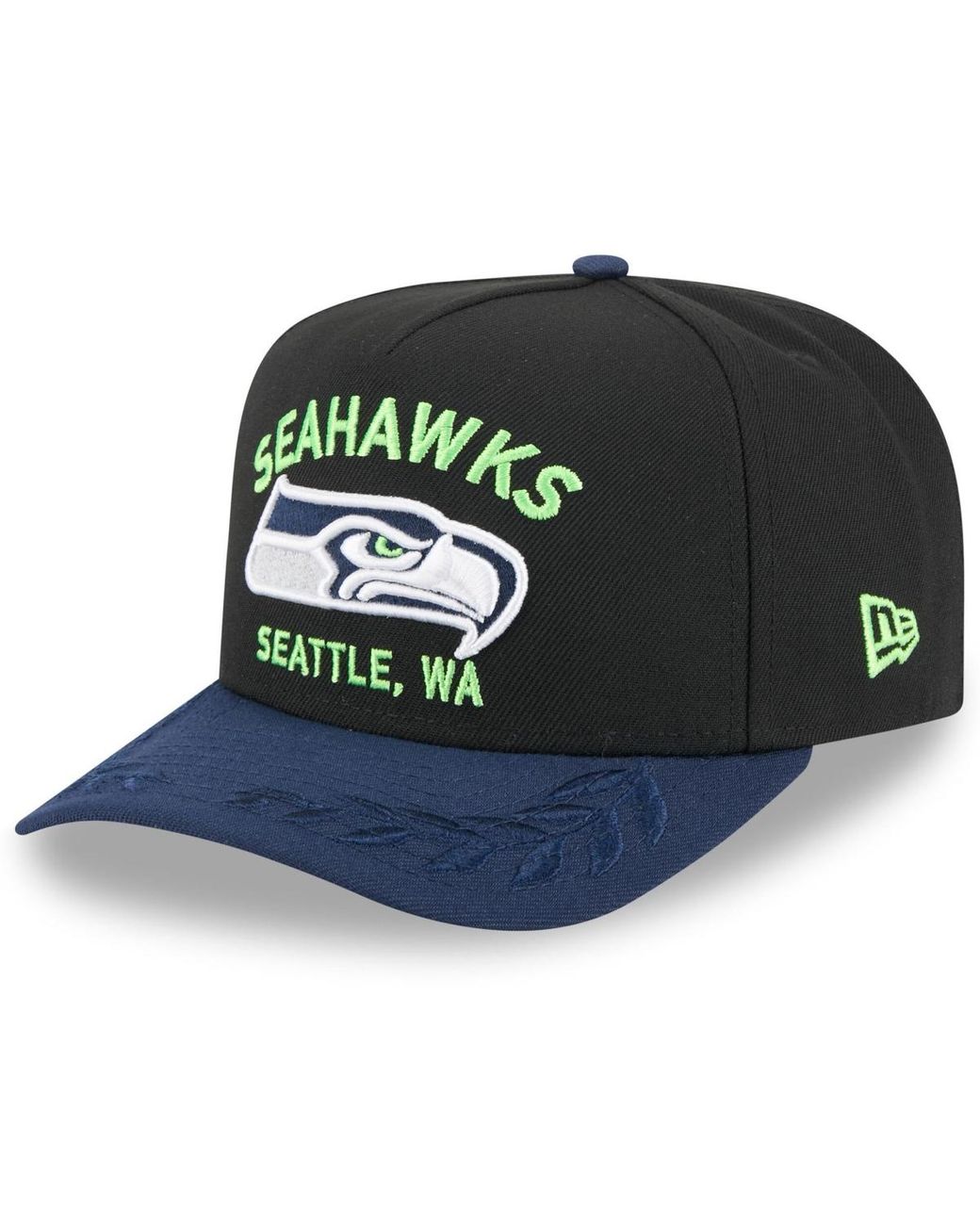 KTZ Black/ College Navy Seattle Seahawks 2025 Nfl Draft A-frame 9fifty ...