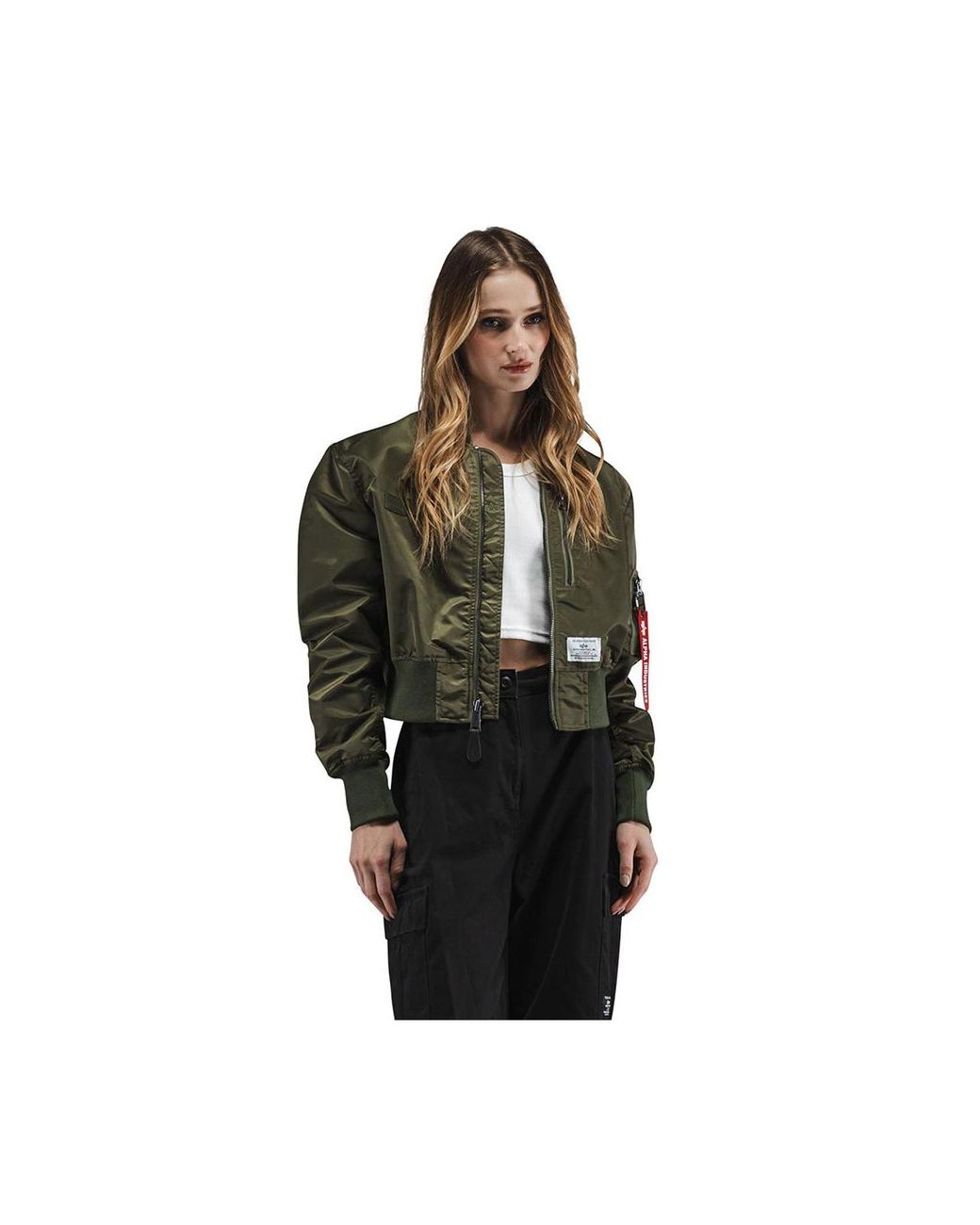 Alpha Industries L-2b Cropped Gen Ii Flight Jacket W in Black | Lyst