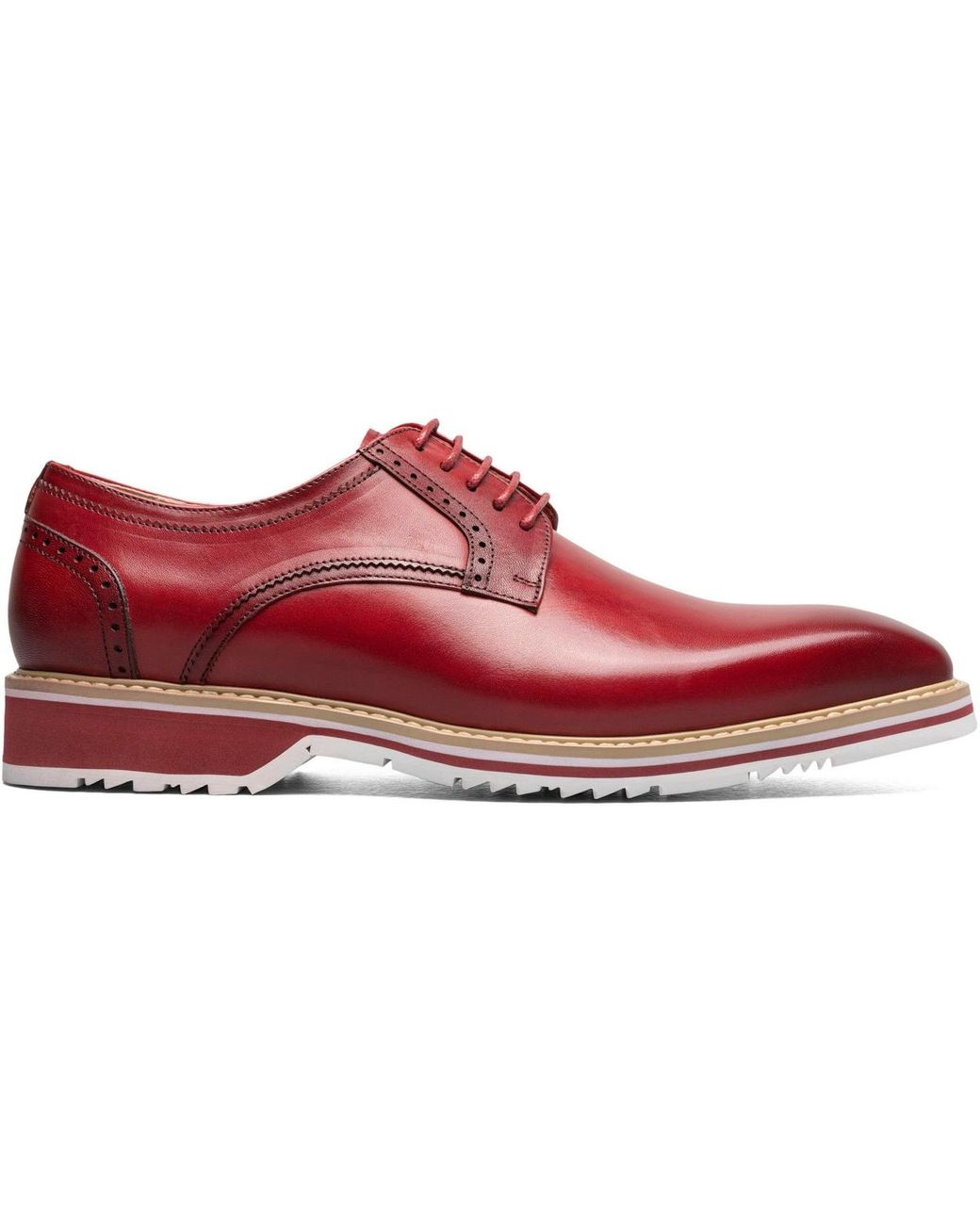 Stacy Adams Barringer Plain Toe Oxford in Red for Men | Lyst