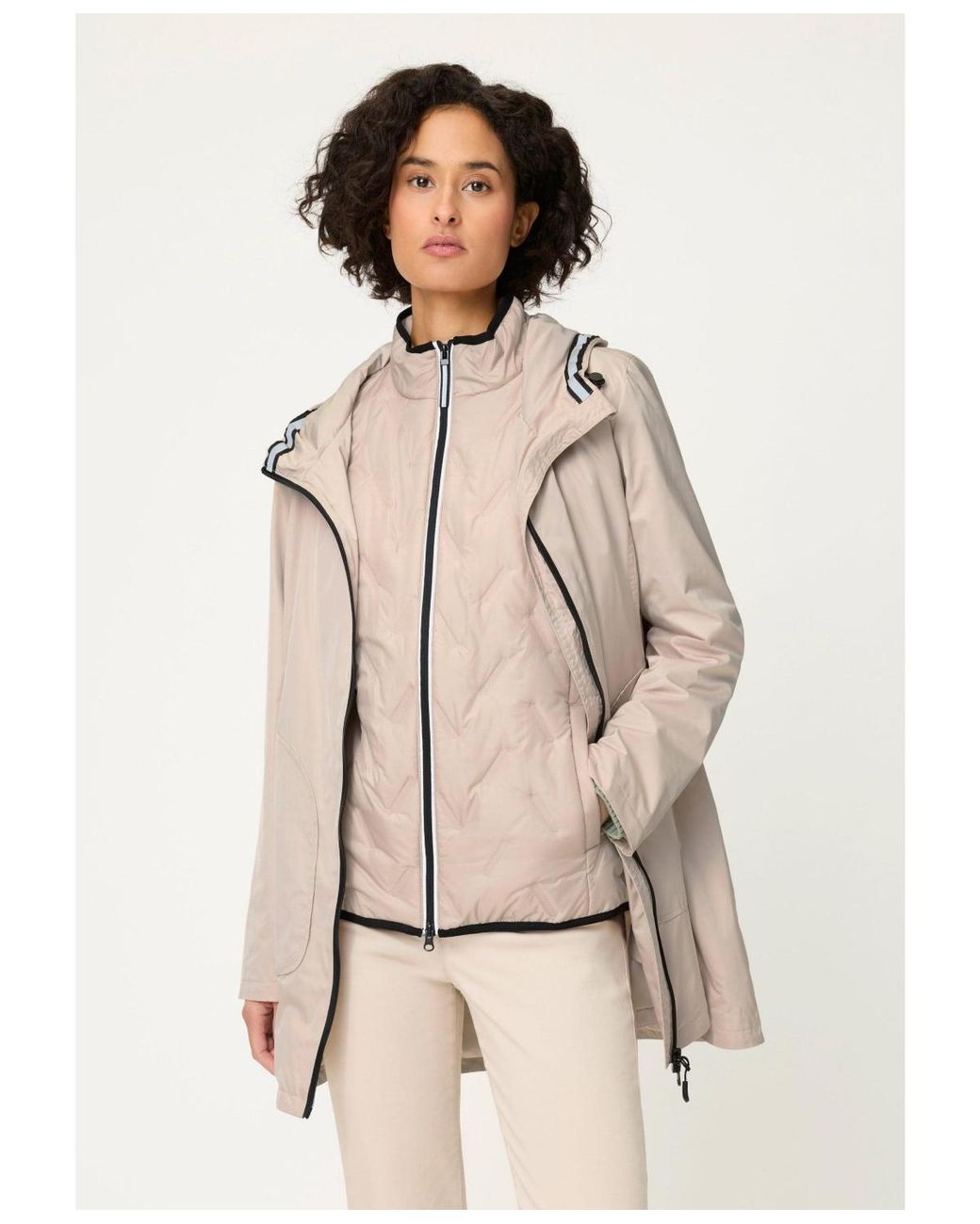 Olsen Convertible Jacket in Natural | Lyst