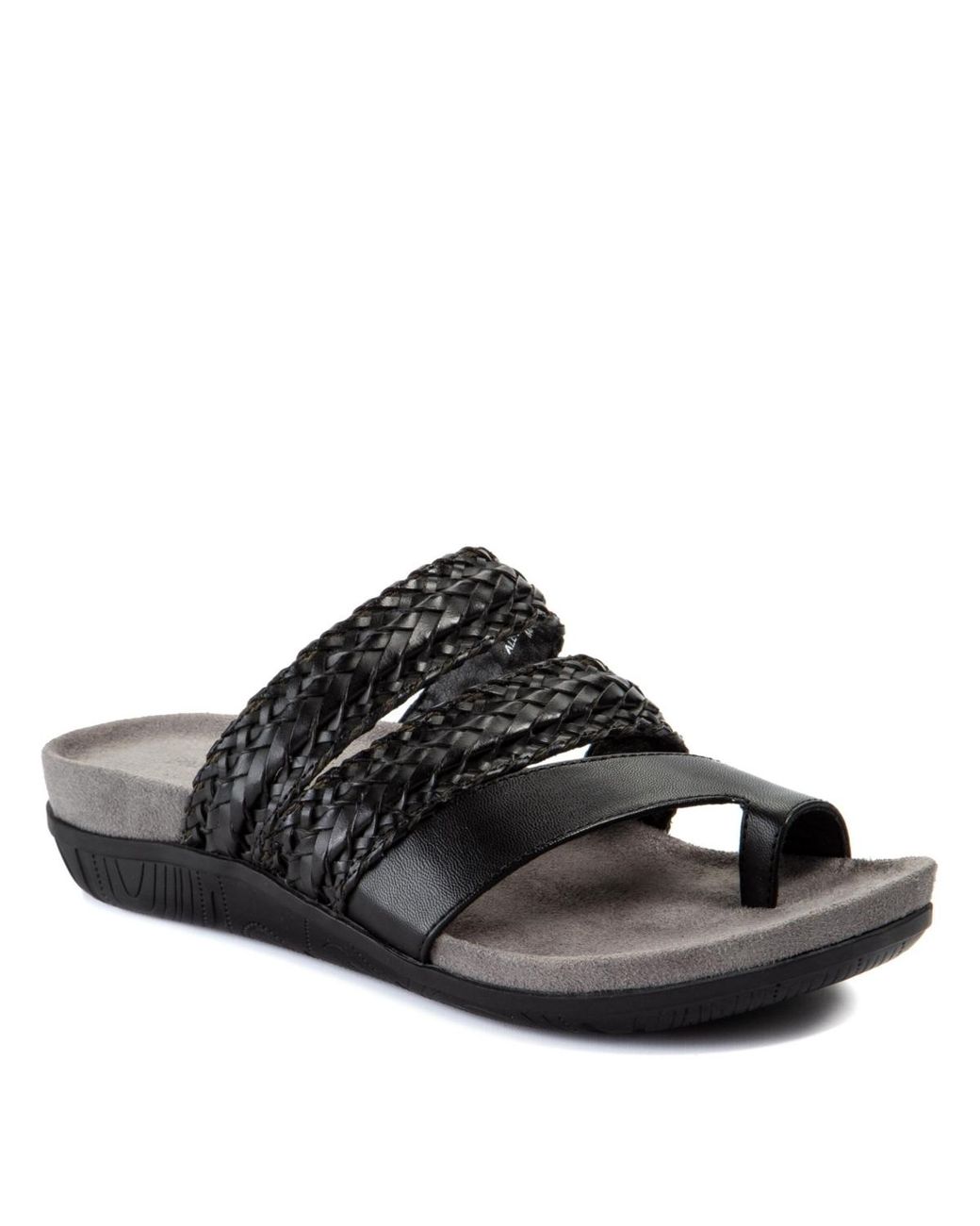 BareTraps Jonelle Slide Flat Sandals in Black | Lyst