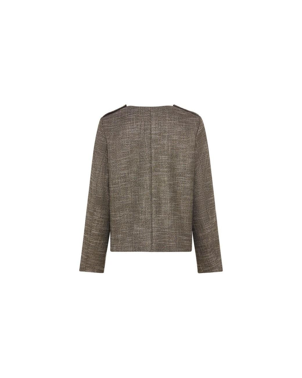 Olsen Collarless Sparkle Jacket in Gray | Lyst
