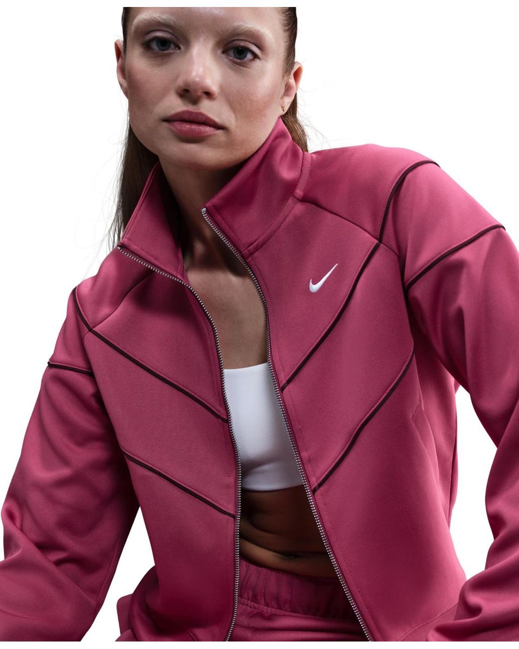 Nike Sportswear Windrunner Knit Zip Jacket in Red | Lyst